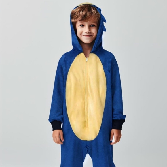 Pajamas | Sonic The Hedgehog Kids Onesie Pajamas Boys Long Sleeve Zip ...